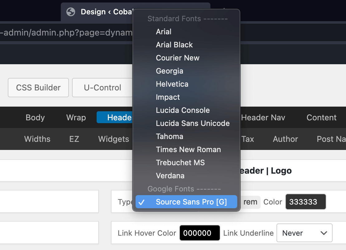 How To Add New Google Fonts To Dynamik - Cobalt Apps Docs